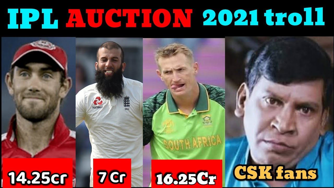 IPL AUCTION 2021 troll | part-3 CSK,RCB players list 2021 | IPL troll ...