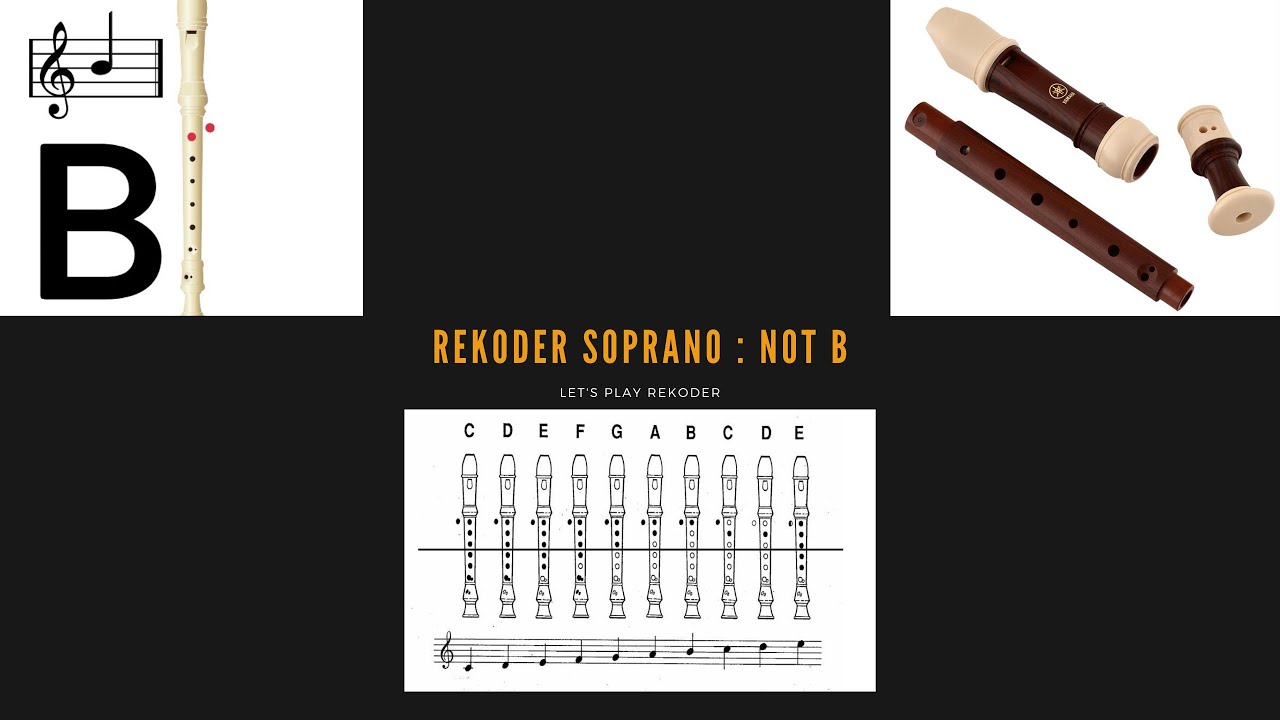 Rekoder Soprano : Not B_Latihan 1 - YouTube