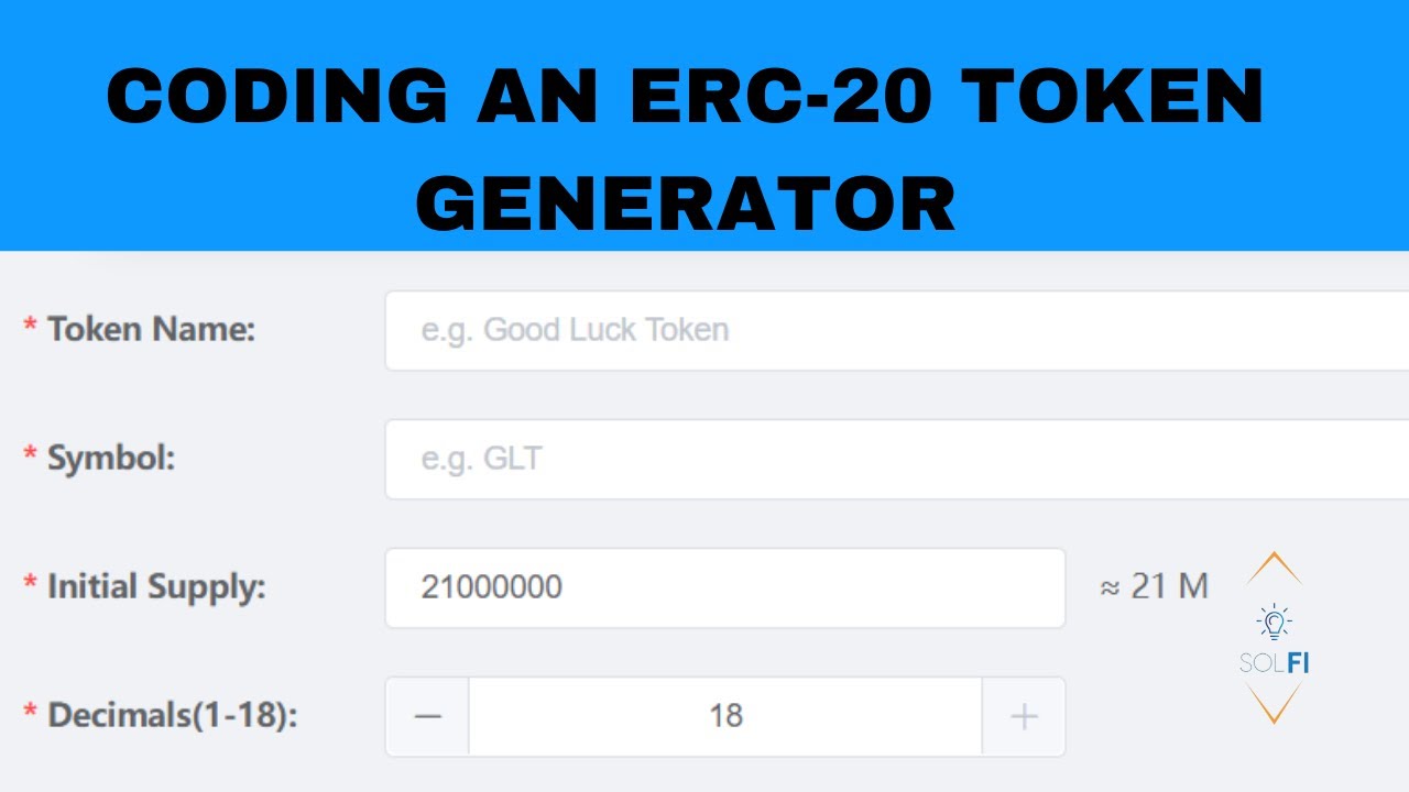 Coding a TOKEN GENERATOR DAPP - YouTube