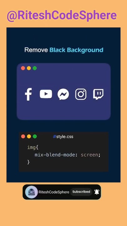 How to Remove Black Background from image #html #css #js #csstips #cssanimation #webdev # ...