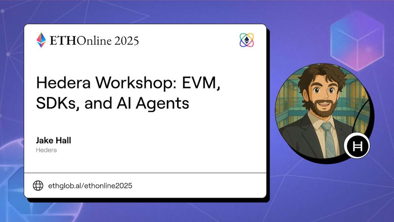 Hedera Workshop - EVM, SDKs, and AI Agents I Jake Hall - YouTube