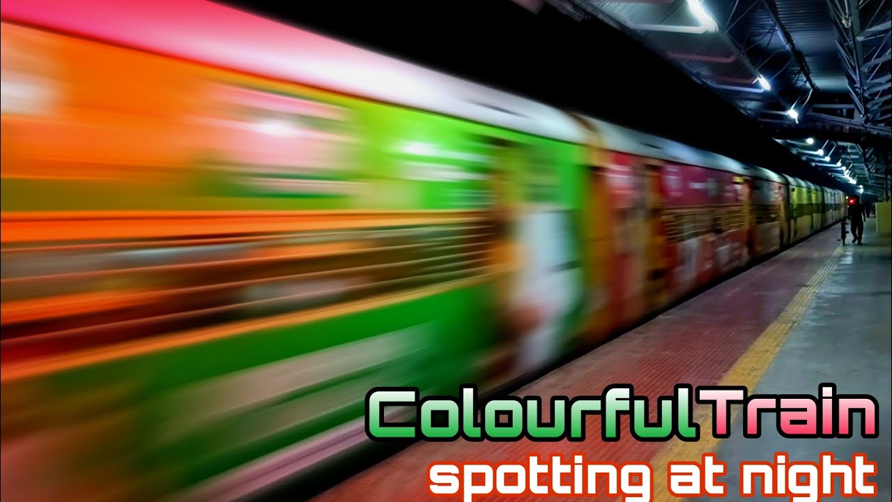 High Speed Train spotting in the evening at Palta station #railway # ...