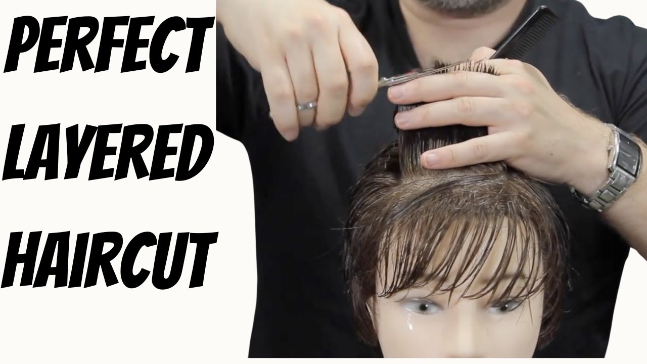 Layered Haircut Tutorial For Men - TheSalonGuy - YouTube