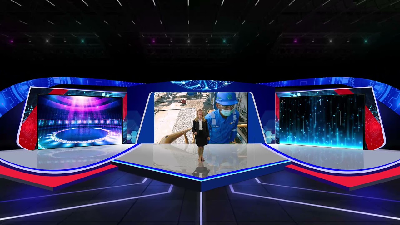vMix 3D Virtual Backround Set include Script - Warna Biru - YouTube