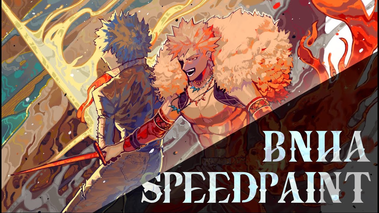 SPEEDPAINT - BNHA MHA - medieval au ( bakugou and deku ) - YouTube