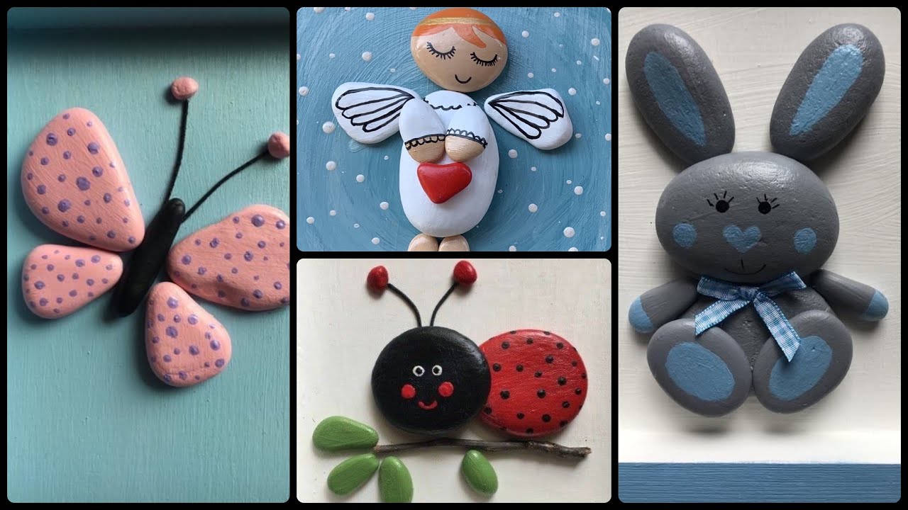 Stone crafts || Adorable Stone Craft Ideas || Pebbles Decoration - YouTube