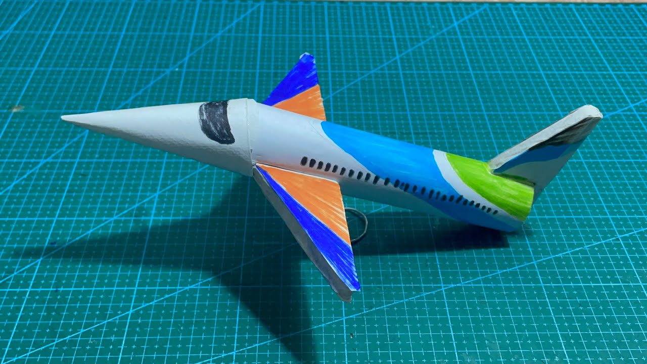 How to make airplane using cardboard | easy plan model for school ...