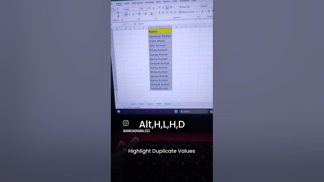 Highlight Duplicate Values Tutorial Excel Exceltips Thecommercesolver Youtube
