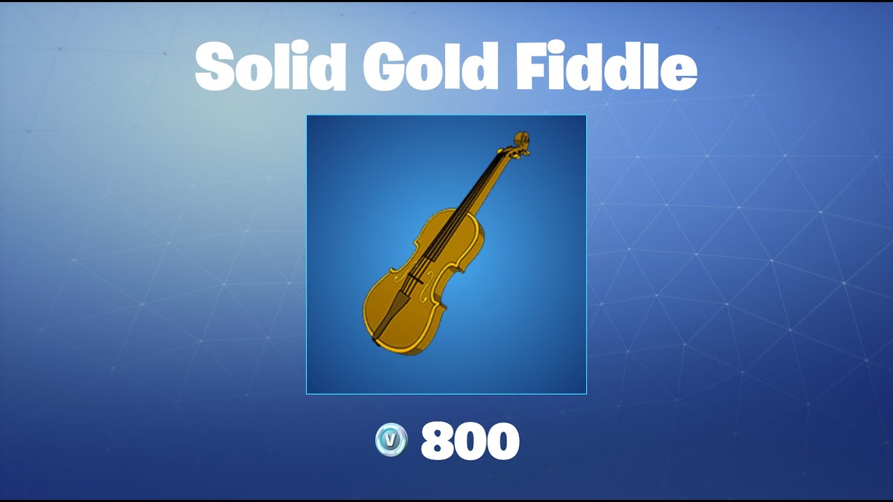 Solid Gold Fiddle | Fortnite Pickaxe - YouTube