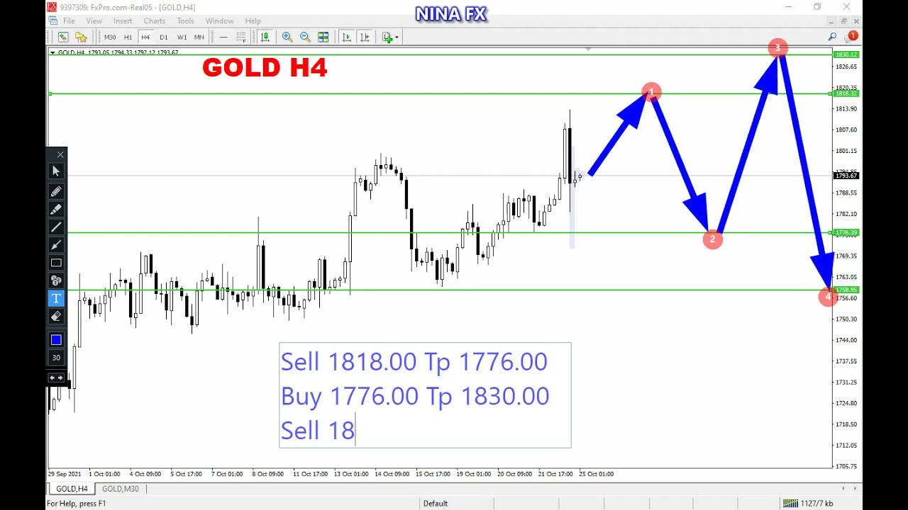GOLD 5 Day Forecast on October 25, 2021 by Nina Fx - YouTube
