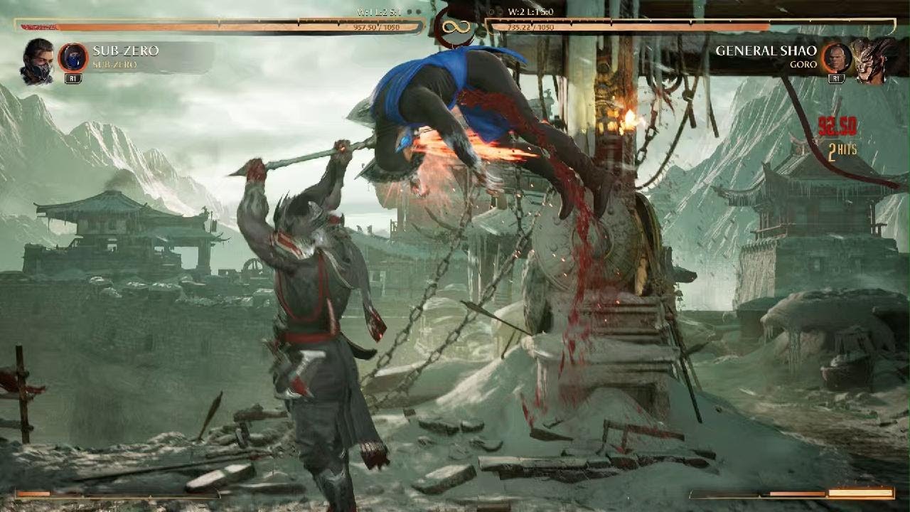 Sub-Zero (Sub-Zero) VS General Shao (Goro) - YouTube