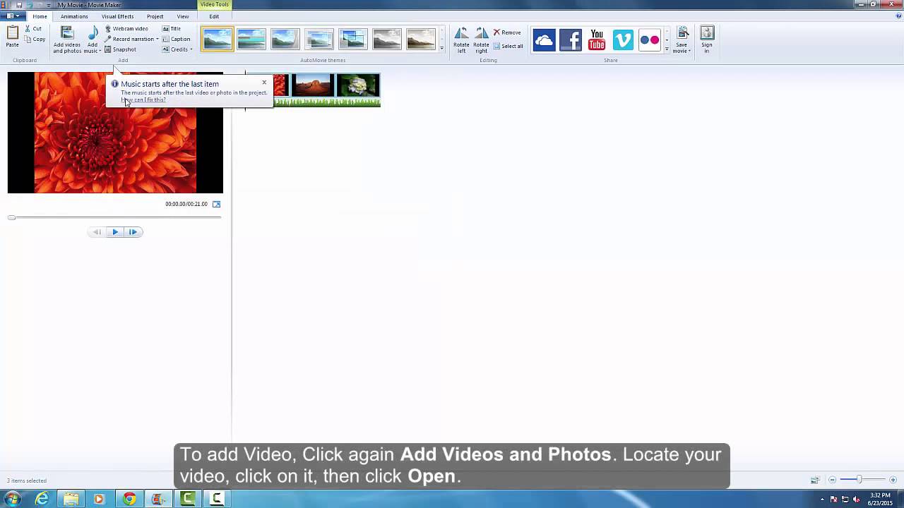Import video files, pictures, and audio into Windows Movie Maker - YouTube