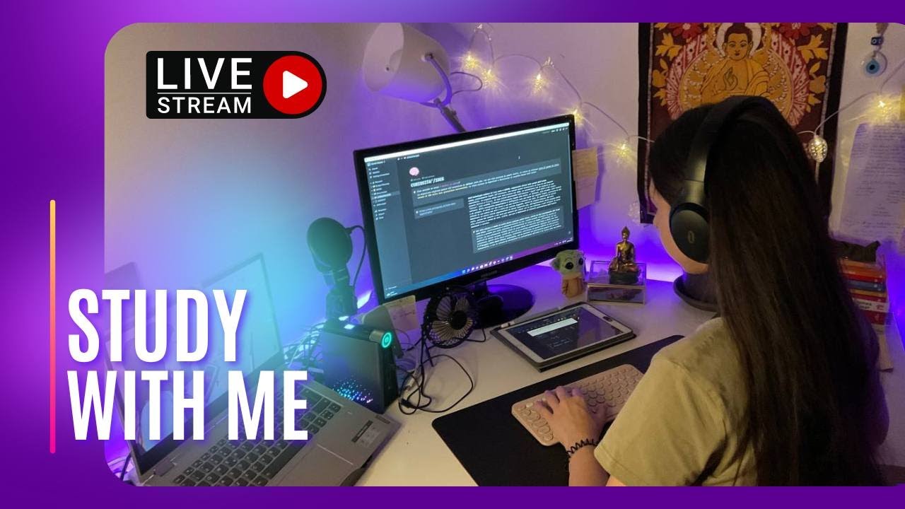 LIVE Study with me - 6 hours 📚 (50/10 🍅) - YouTube