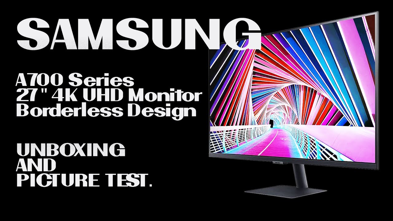 SAMSUNG A700 Series 27 Inch 4K UHD Monitor, IPS Panel, Borderless ...