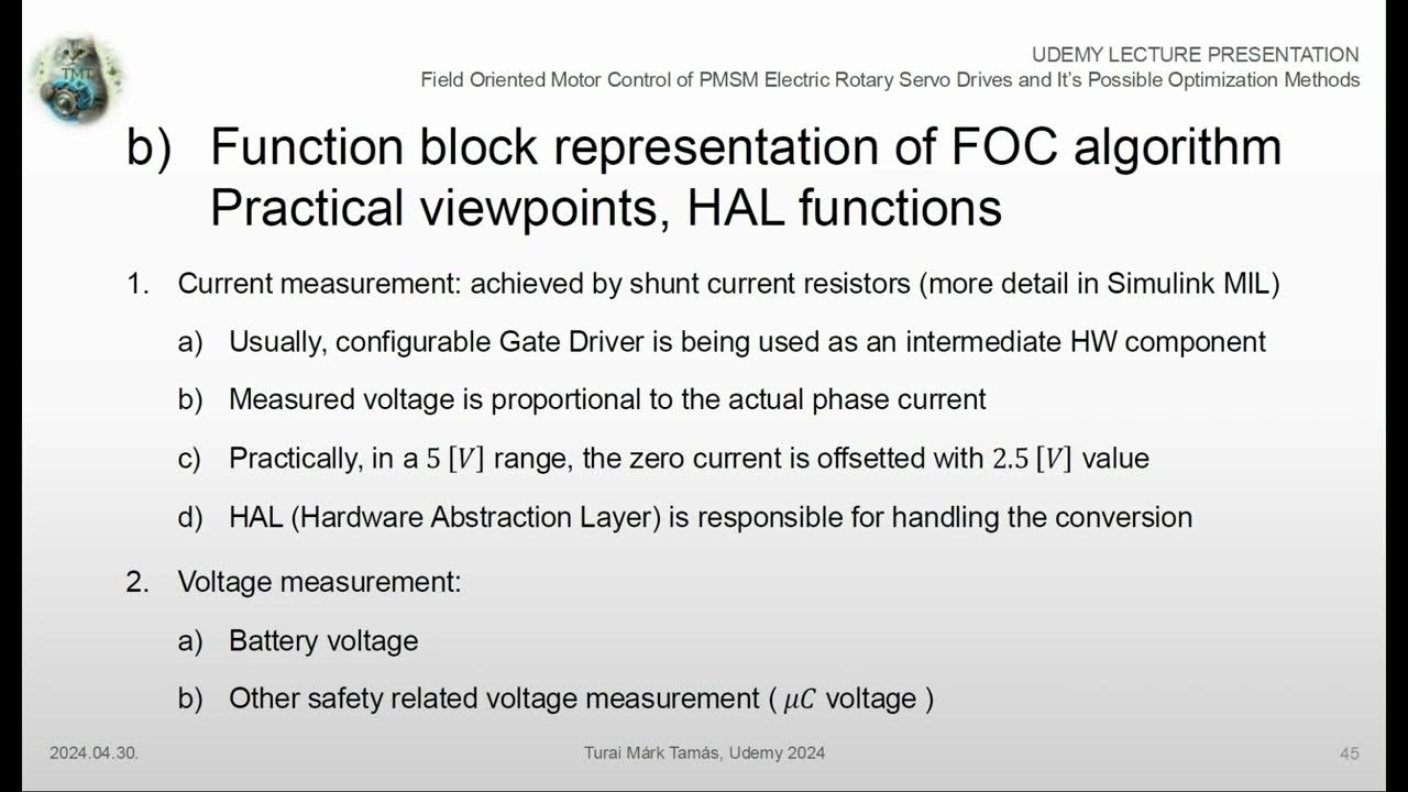 Practical Considerations for the Field Oriented Control Algorithm - YouTube