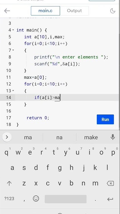 C Program To Find Max Element In An Array Cprogramming Codingguru