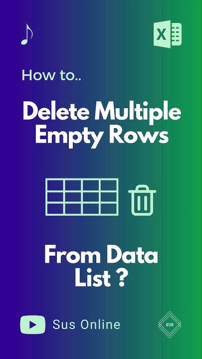 Excel Tips for Deleting Multiple Empty Rows #excel #learnexcel - YouTube