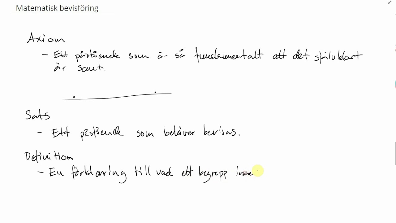 Matematik 1b och 1c: Matematisk bevisföring - YouTube
