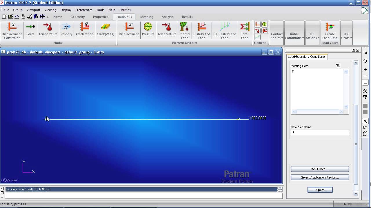 MSC Nastran, Patran Tutorial - Direct Nonlinear Transient, Stress Wave ...