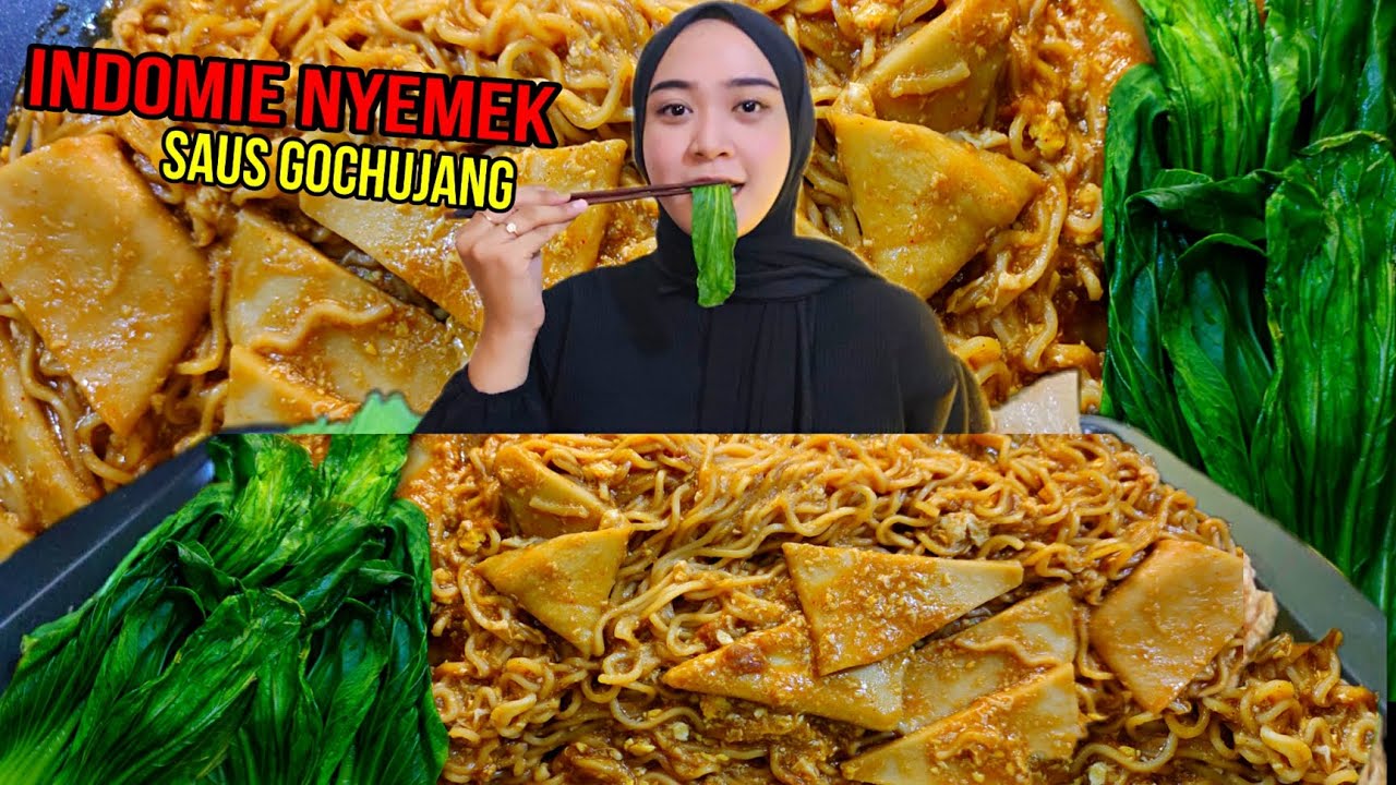 NAGIH‼️ MUKBANG INDOMIE NYEMEK, ODENG, JAMUR ENOKI DAN PAKCOY SAUS ...