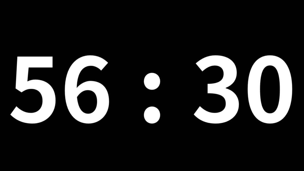 56분 30초 타이머｜56minute 30second timer｜3390 second timer｜Countdown with ...