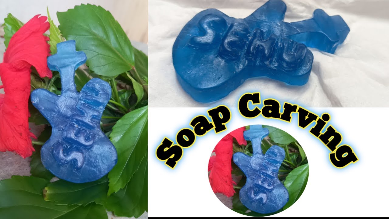 Soap carving|| guitar curved on soap || Art using soap ||Ammapattinam ...