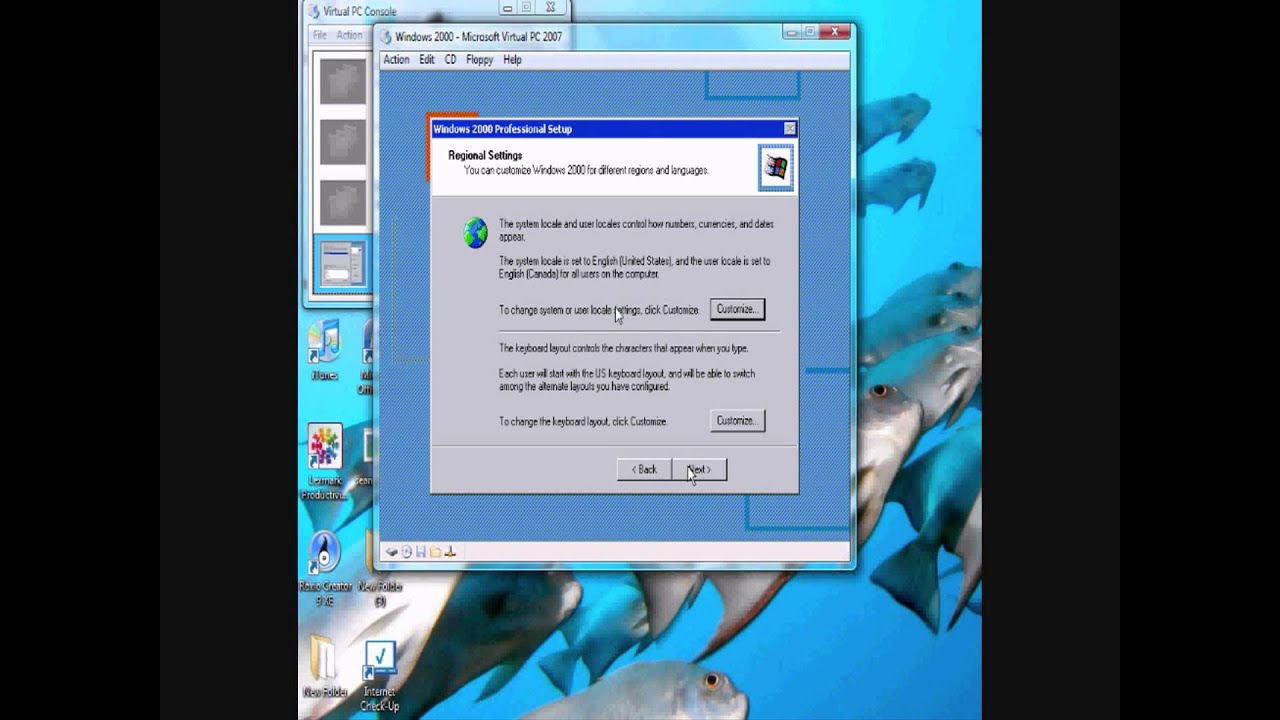 Windows 2000 Installation on Virtual PC - YouTube
