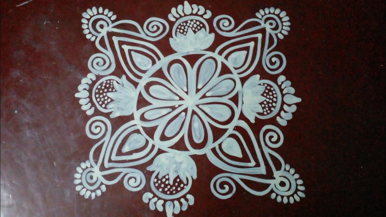 Beautiful Alpona Design For Laxmi Puja ||New Alpona Design ||All ...