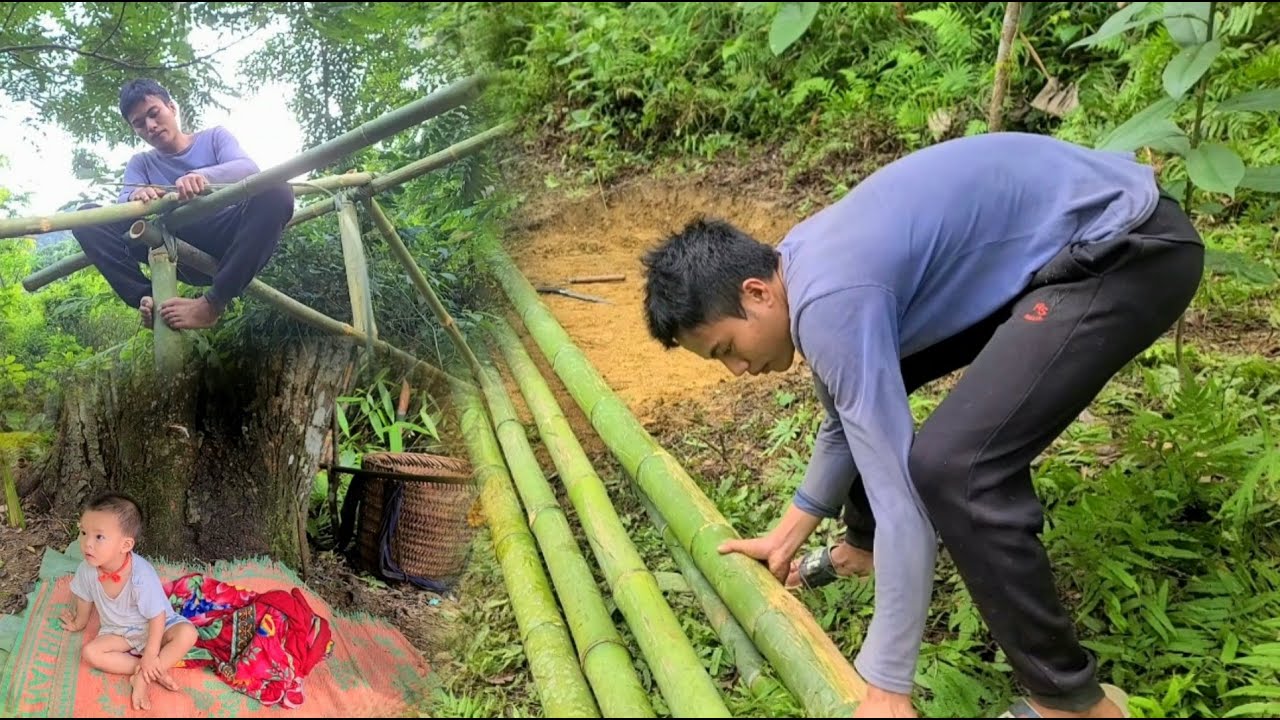 Father and son dug the floor and built the frame to prepare for the new ...