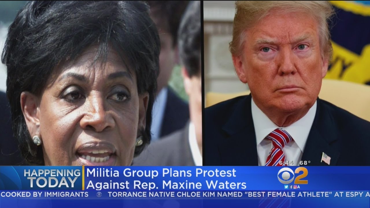 Maxine Waters Cautions Against Counter-Protest Of Militia Group - YouTube