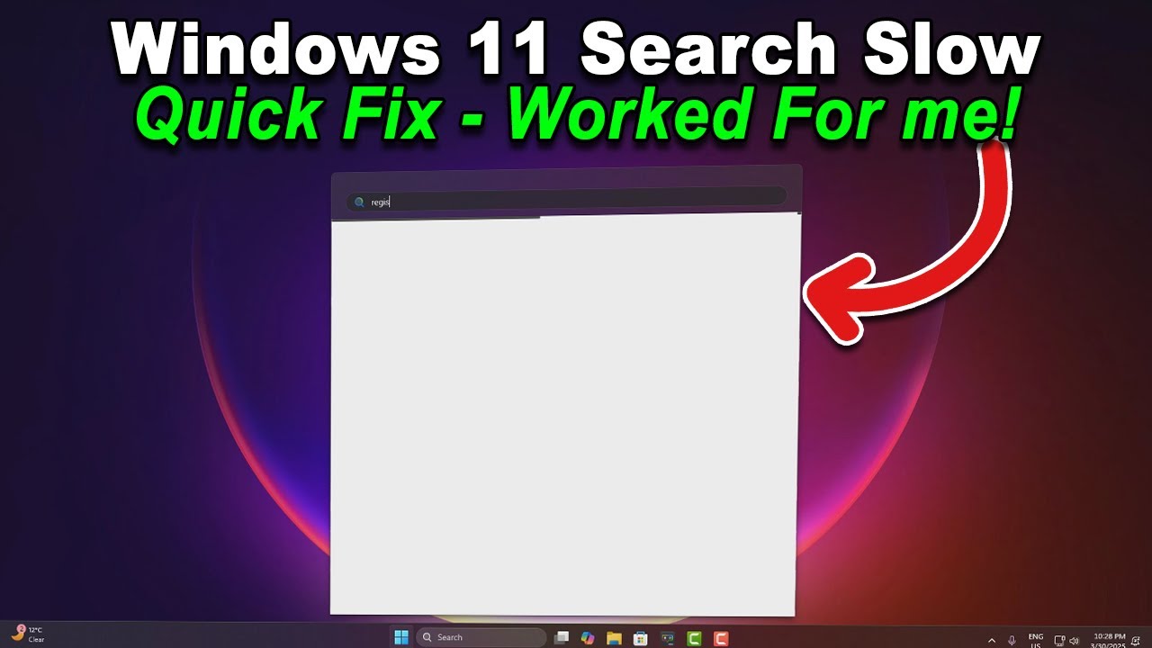 Fix Windows 11 Search Bar Lag: Speed Up Your PC's Search Function - YouTube