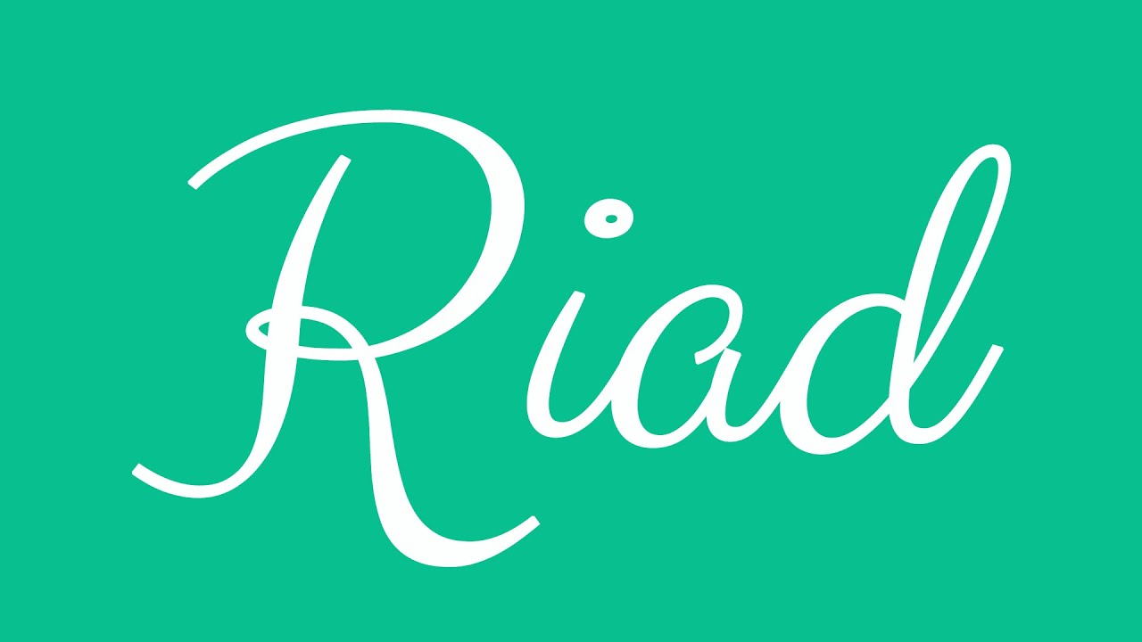 Learn how to Sign the Name Riad Stylishly in Cursive Writing - YouTube