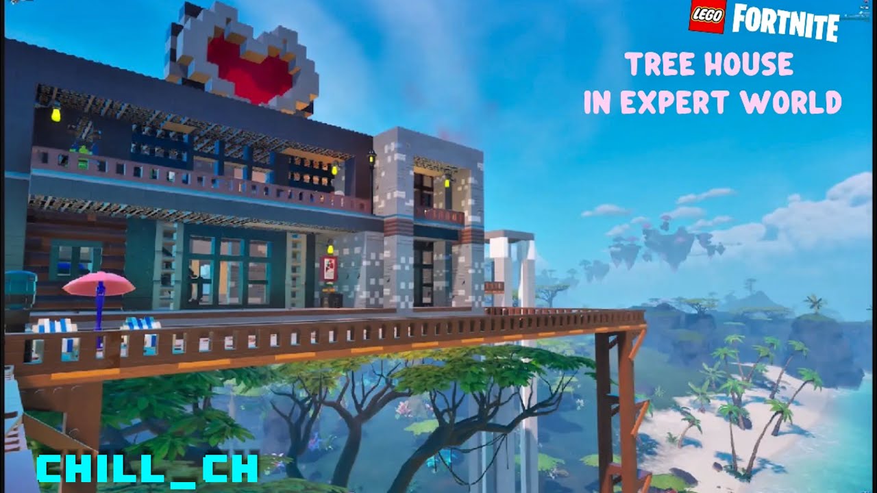 LEGO Fortnite Tree house🌴絶景ツリーハウス🩵#fortnite #legofortnite #フォートナイト #レゴ ...