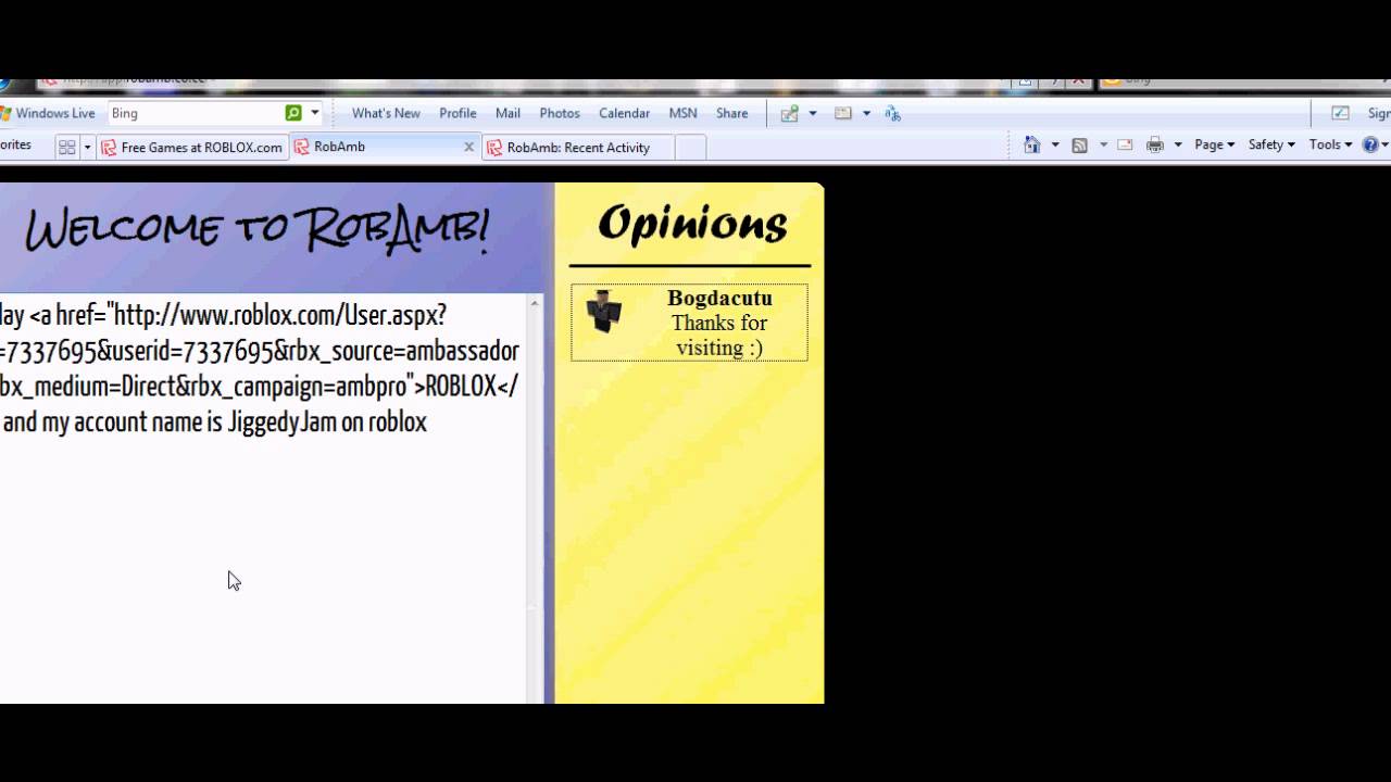 How to use the Ambassador Program on ROBLOX(2011 Version) - YouTube