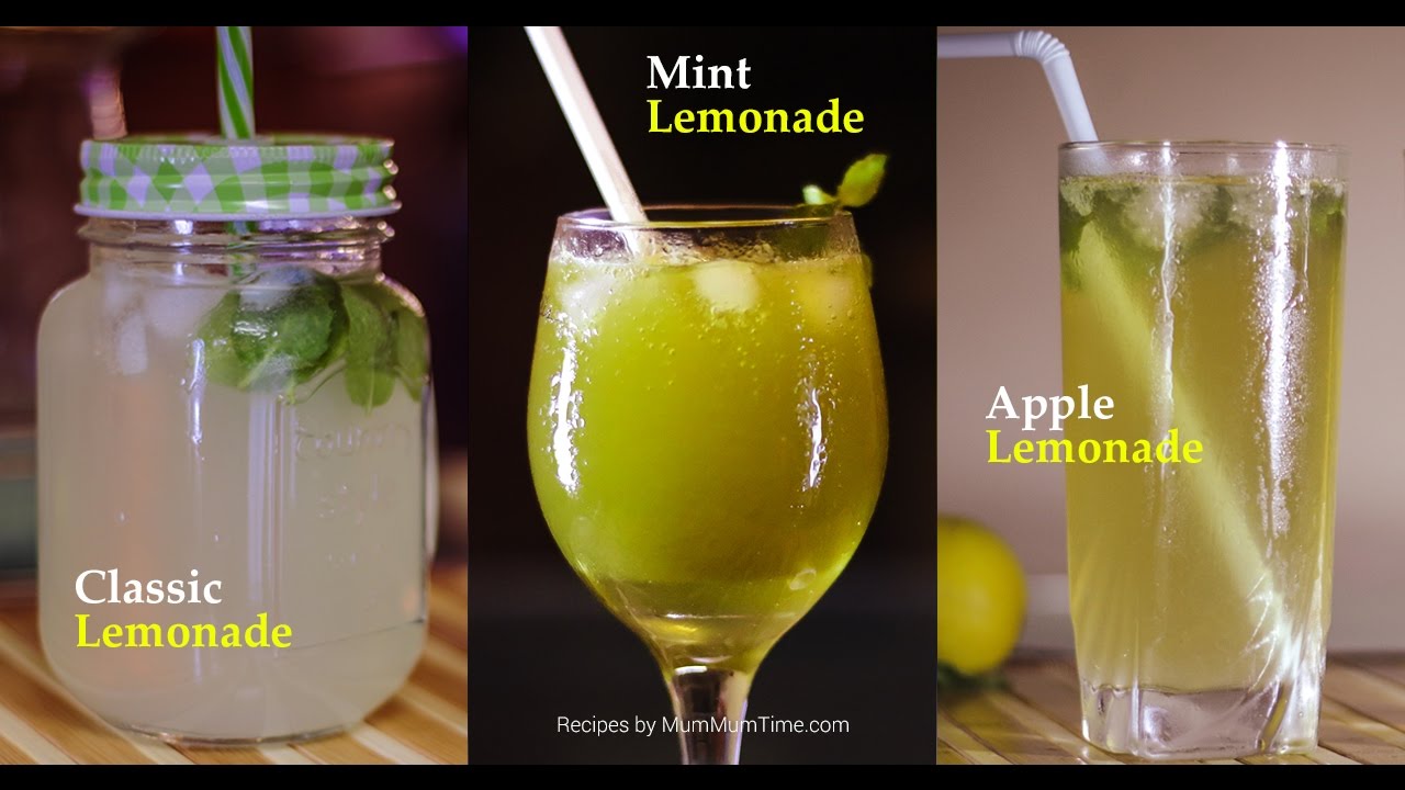 How to Make Lemonade at Home: 3 Refreshing Recipes - YouTube