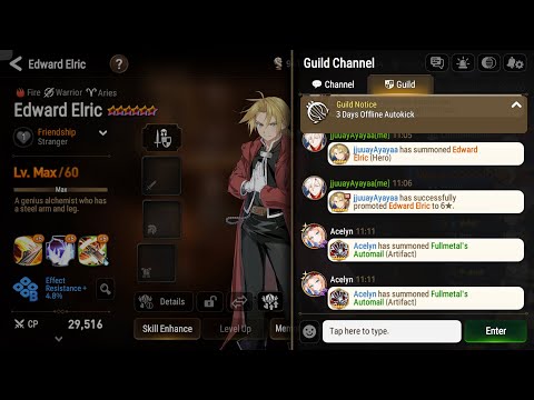 Epic 7  x fu metal alchemist  Edward summon 1st of nine  earliest  aysy Asia
