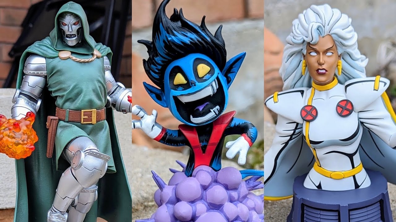 New marvel Diamond Select toys figures statues dr doom, xmen storm ...