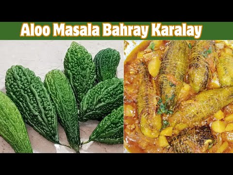 Aloo Masala Bharay Karalay Recipe by Fork and Knife || Masala Bharay ...