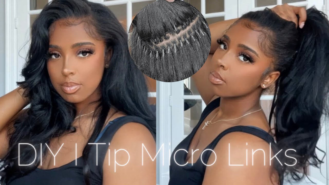 How To Do Your Own Micro link I Tip Extensions Light Yaki Texture for ...