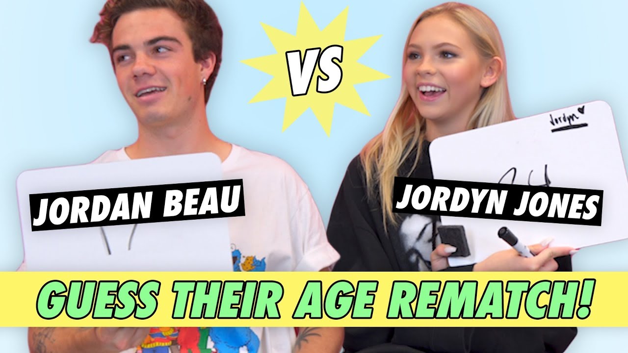 Jordan Beau vs. Jordyn Jones - Guess Their Age Rematch! - YouTube