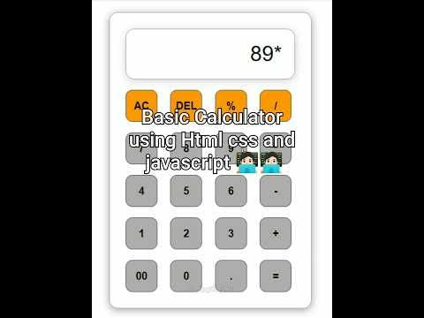 Basic Calculator Using Html Css and JavaScript 🧑🏻‍💻| #coding # ...