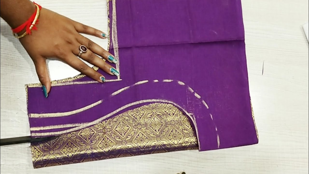 Kathpadar blouse back neck design cutting and stitching Blouse design ...