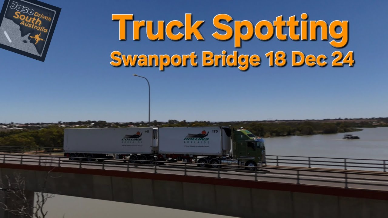Truck Spotting Swanport Bridge, South Australia, drone - YouTube