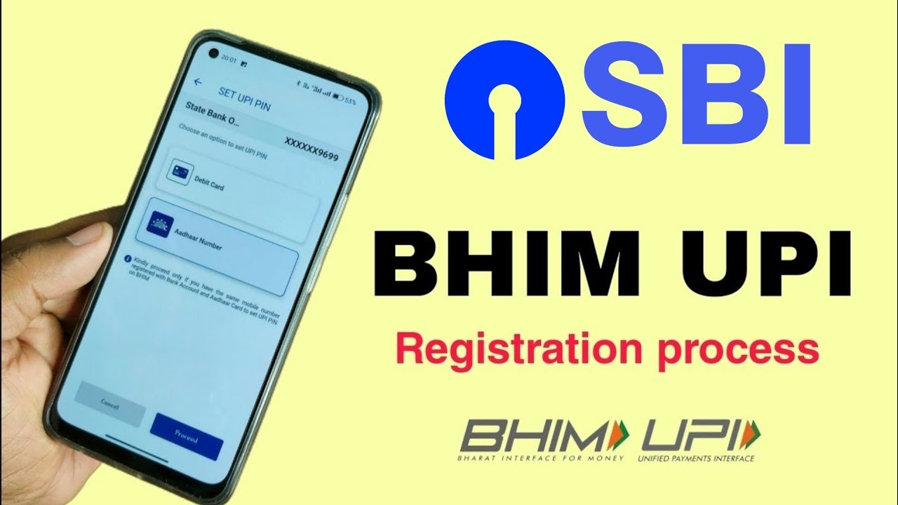 State Bank of India BHIM UPI live registration process. Aadhaar based ...