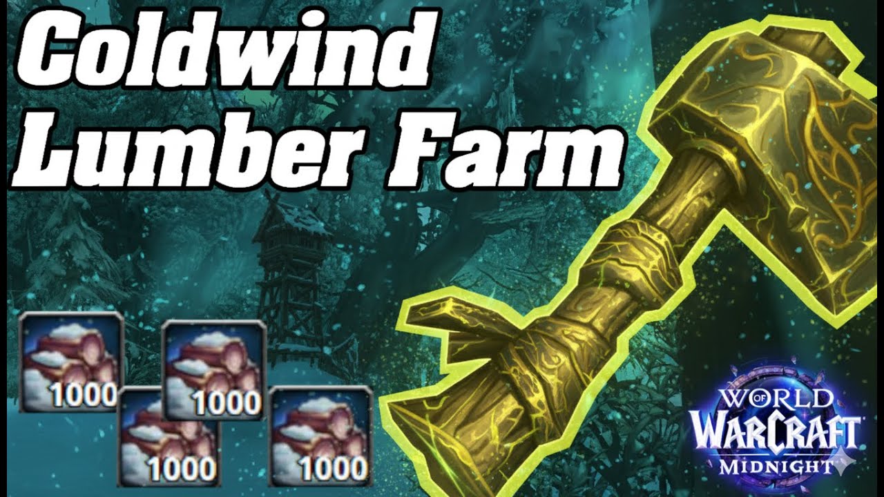 COLDWIND LUMBER - The Best Farm Location WoW Midnight - YouTube
