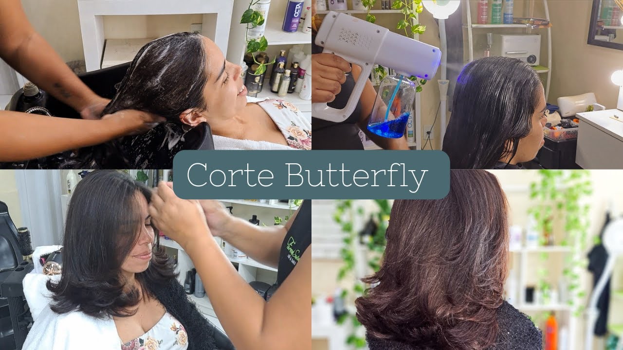Tratamento com corte butterfly simples e fácil. - YouTube
