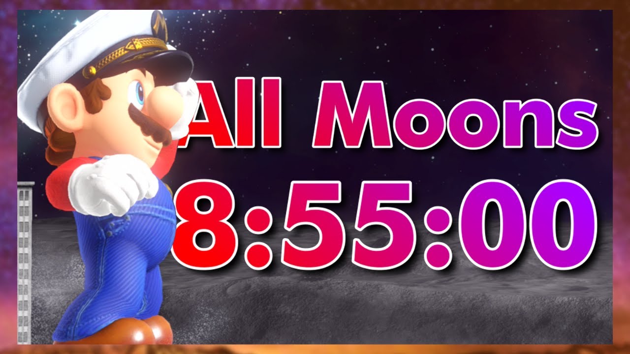 Super Mario Odyssey All Moons Speedrun in 8:55:00 - YouTube
