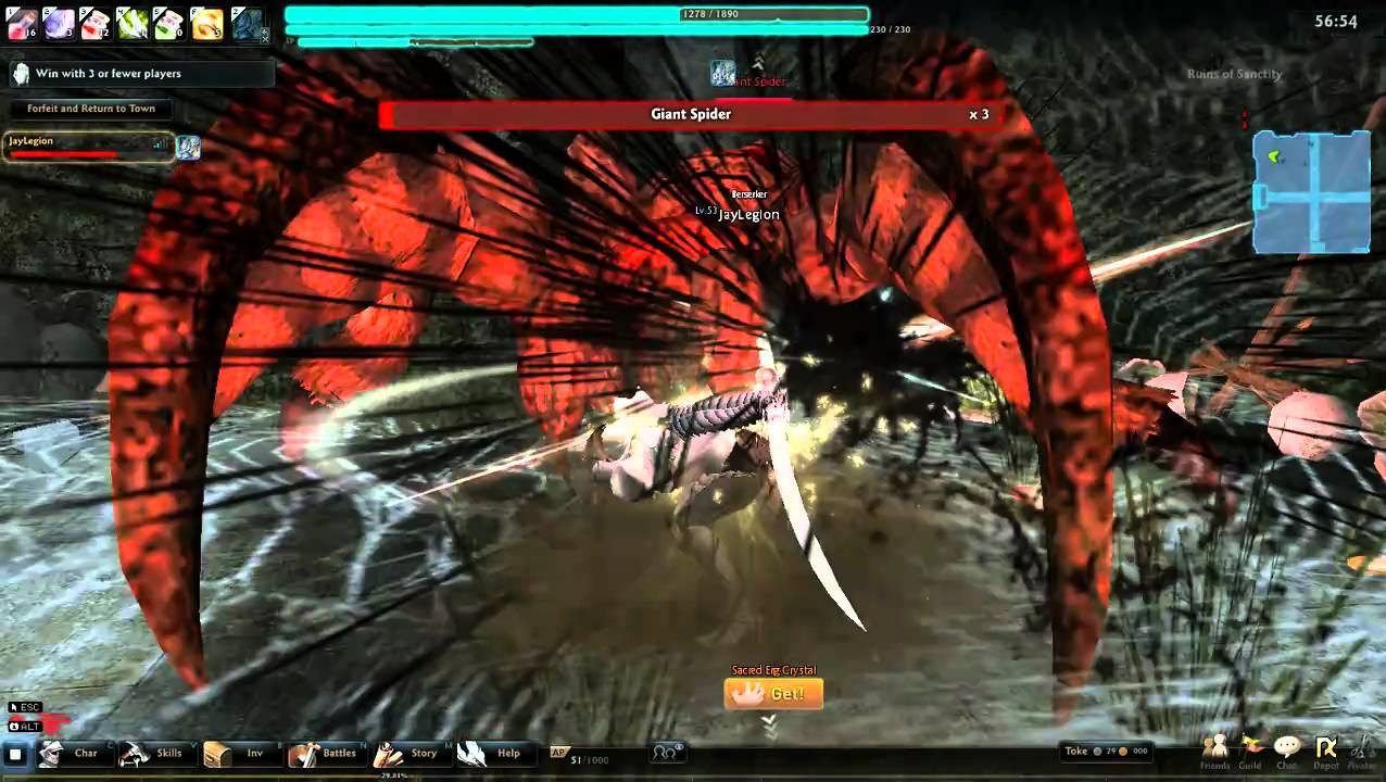 Vindictus: Lann+Paladin= Spider Ownage - YouTube
