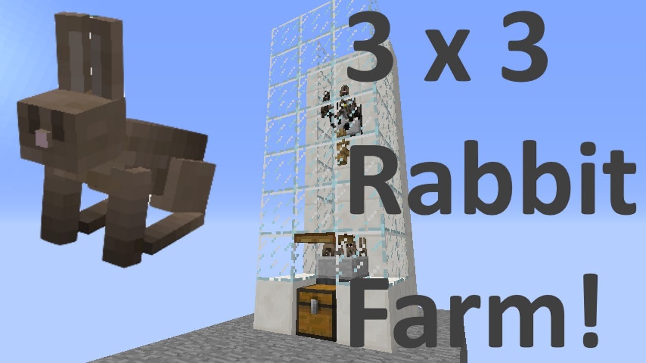 Minecraft Tutorial: How to make a 3x3 Rabbit Farm - YouTube