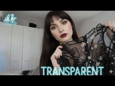 See- Through Black Shein Lingerie 2025 Try-On Haul | Micro Bikini Try-On Fashion Haul (4K) #Black